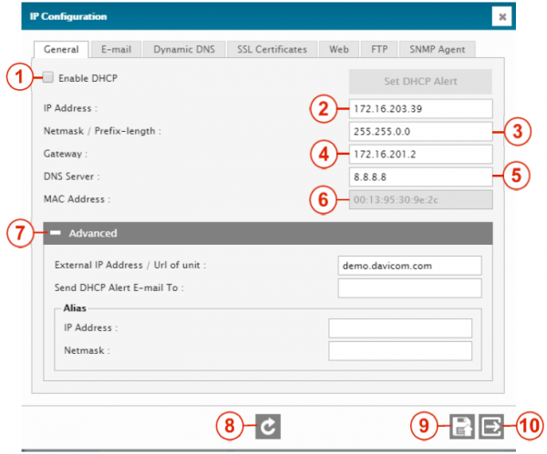 IP Configuration Menu Explained (Davicom Cortex series) - Davicom Exchange Support Portal (DEX)