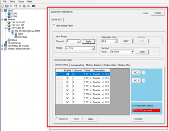 Setting-up an ADAM 6017, 8-Ch Isolated Analog Input Modbus TCP Module on a Davicom Cortex ...
